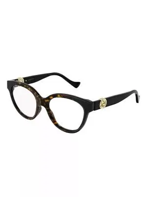 Gucci Tortoiseshell Round-frame Glasses - Brown