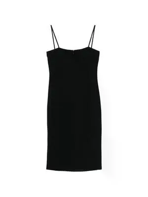 Valentino Garavani Spaghetti Strap Square Neck Midi Dress