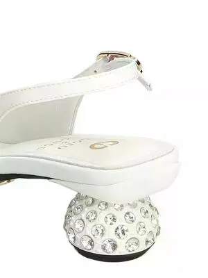 GOLD & ROUGE Joy Crystal-embellished Slingback Pumps