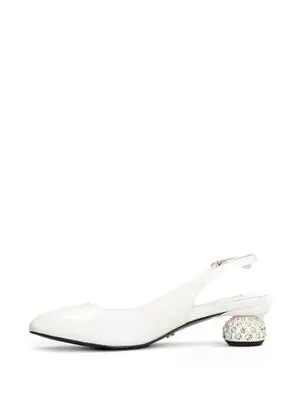 GOLD & ROUGE Joy Crystal-embellished Slingback Pumps