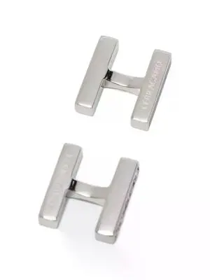 FERRAGAMO Crystal-embellished Logo-engraved Cufflinks