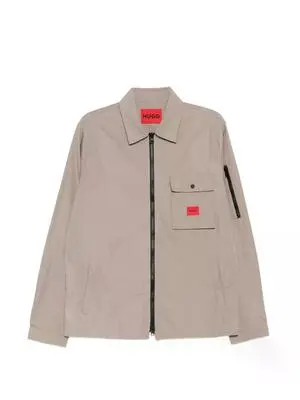 Hugo Zip-up Utility Shirt - Brown