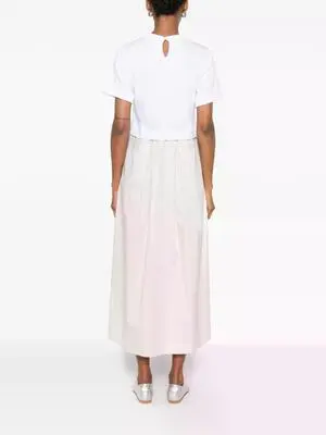 Peserico Paneled Crewneck Dress