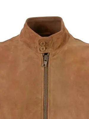 SCHOTT High-neck Suede Jacket
