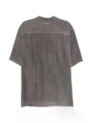 Comme Des Garçons Pinstriped Camp-collar Shirt - Grey