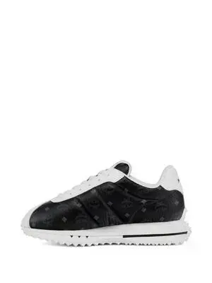 Mcm Diamante Monogram-print Panelled Sneakers
