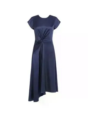Victoria Beckham Victoria Beckham Asymmetric Dress With Twist Detail Blue