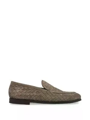 BARRETT Woven Suede Loafers - Brown