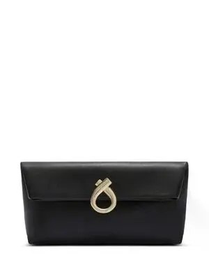 Furla Mianova Leather Clutch Bag - Black
