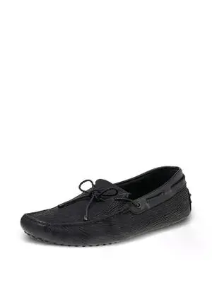 TOD'S Bow-detail Leather Boat Shoes
