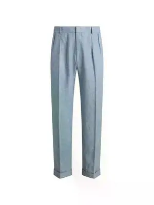 Ralph Lauren Purple Label Double-pleated Trousers - Blue