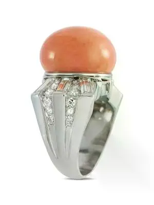 LB EXCLUSIVE Coral And Diamond Ring