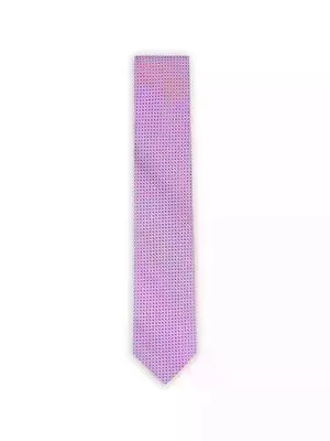Eton Silk Geometric Pattern Tie - Pink
