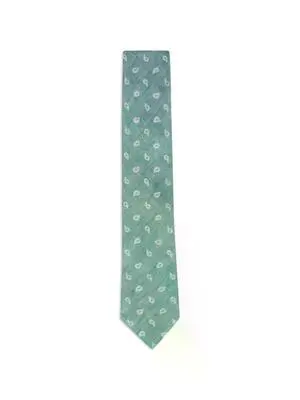 Zegna Paisley Neck Tie - Green