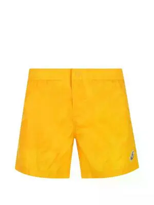 Moncler Logo Patch Swim Shorts - Yellow