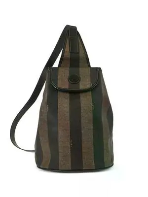 Fendi Pequin Shoulder Bag - Brown