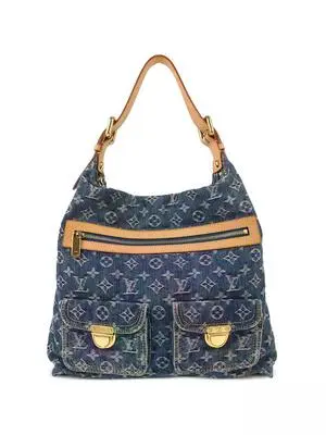 LOUIS VUITTON Monogram Baggy Shoulder Bag - Blue