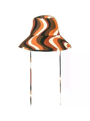DAZE DAYZ Sunset Swirl Print Wide Brim Hat