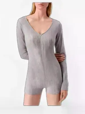 Alo Yoga Ribbed Long-sleeve Playsuit