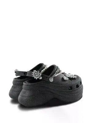 CROCS Embellished Faux-pearl Mules
