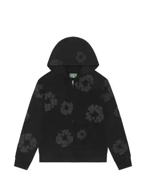 DENIM TEARS Wreath Zip-up Hooded Cardigan