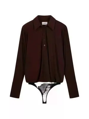 Coperni Draped Boxy Bodysuit - Red