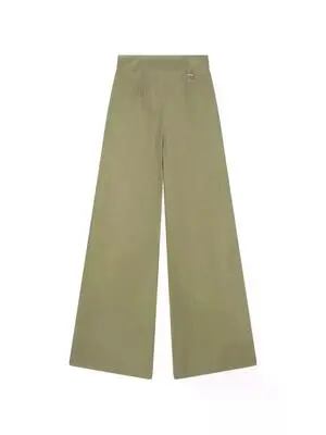Armani Exchange Cotton Pleated Wide-leg Palazzo Pants