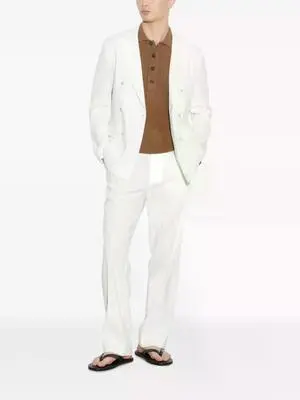 PAOLO PECORA Perforated-knit Polo Shirt