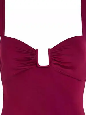 AWAY THAT DAY Cannes Ruched-detail Swimsuit - Red