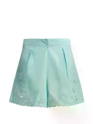 JULIET DUNN Embroidered Scallop Shorts