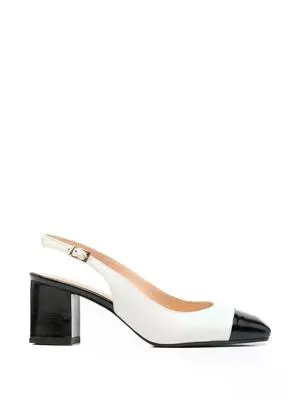SERGIO MORETTI FIRENZE Two-tone Slingback Pumps - White