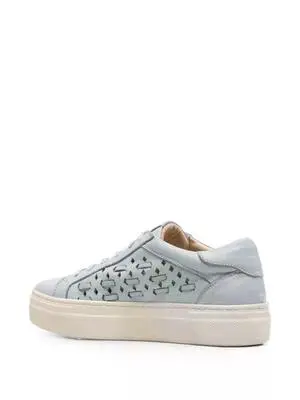 SERGIO MORETTI FIRENZE Cut-out Leather Sneakers