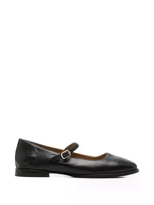 SERGIO MORETTI FIRENZE Leather Ballet Flats - Black