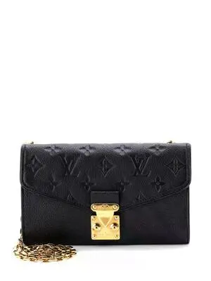 LOUIS VUITTON Saint Germain Pochette Monogram Empreinte Leather Shoulder Bag - Black