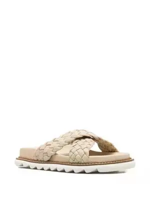 SERGIO MORETTI FIRENZE Braided Crossover-strap Mules