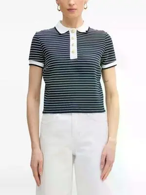 Guess Striped Short-sleeve Polo Shirt - Black