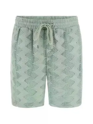 Guess Knitted Zigzag Shorts - Green