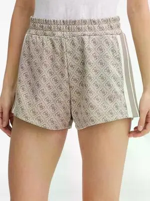 Guess Monogram Mini Shorts - Neutrals