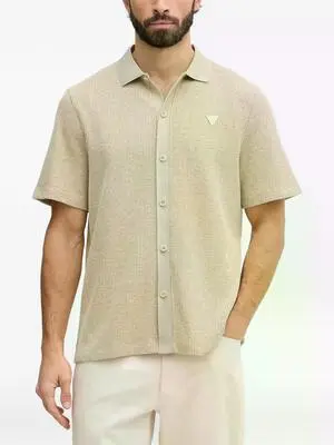 Guess Logo-patch Waffle-knit Shirt