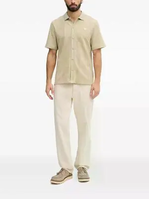 Guess Logo-patch Waffle-knit Shirt
