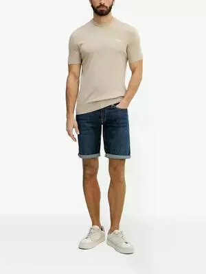 Guess Sonny Logo-patch Denim Shorts
