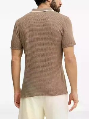 Guess Daryl Open-knit Polo-collar T-shirt