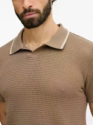 Guess Daryl Open-knit Polo-collar T-shirt