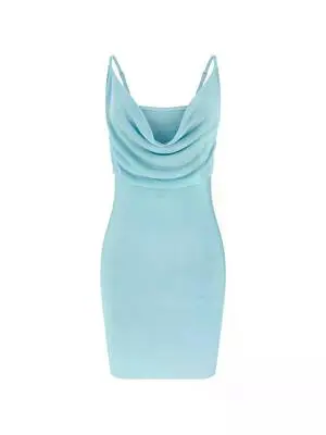 Guess Cowl Neck Mini Dress - Blue