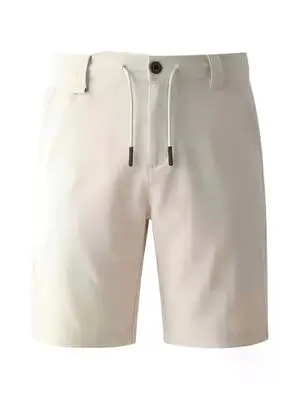 Guess Logo Patch Drawstring Shorts - Neutrals