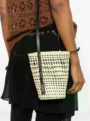 Loewe Braided Woven Shoulder Bag - Neutrals