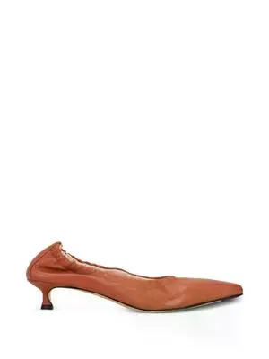 LA ROSE Elasticated Pointed-toe Pumps - Orange
