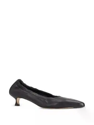 LA ROSE Luna Elasticated-trim Pumps - Black