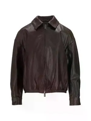 LA ROSE Zip-up Leather Jacket