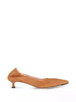 LA ROSE Elasticated Pointed-toe Pumps - Orange